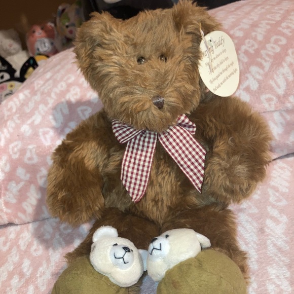 Avon | Toys | Vintage Avon Praying Teddy Bear 3in Plush Bear Slippers ...
